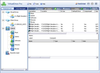 VirtualDrive Pro 11.5 - converts CDs and unprotected DVDs into MP3-like ...
